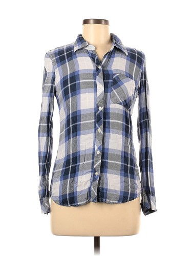 Gap Women Blue Long Sleeve Button-Down Shirt XS | eBay