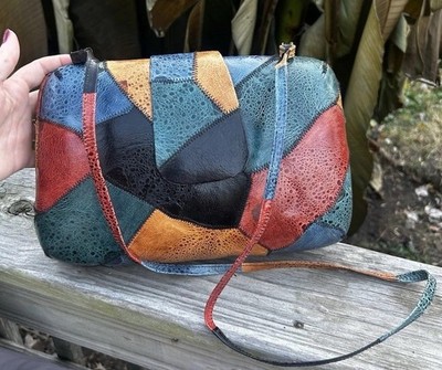 Vtg Genuine Frog skin Made In Philippines Patchwork Hard Shell Purse ...