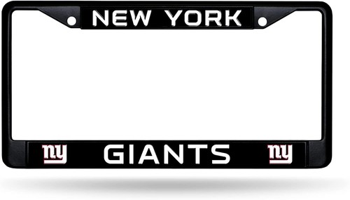New York Giants Black Metal License Plate Frame Chrome Tag Cover 6x12 ...