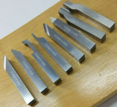12mm HSS Lathe Pre Formed Tools 8 Pieces Set Square Shank TURNING ...