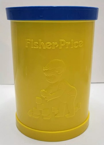 Shape Sorter Tube Bucket & 8 Blocks Vintage Fisher Price Unisex ...