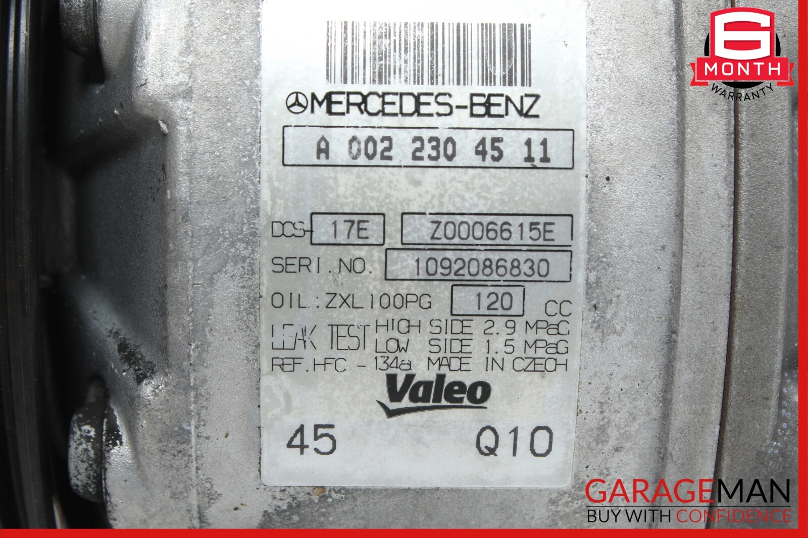 12-15 Mercedes W204 C250 SLK250 A/C Air Conditioning Compressor ...