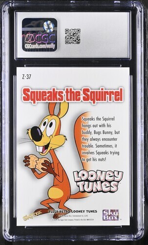 FLEER ULTRA RETRO LOONEY TUNES Z FORCE CGC MINT+ SQUEAKS THE SQUIRREL ...