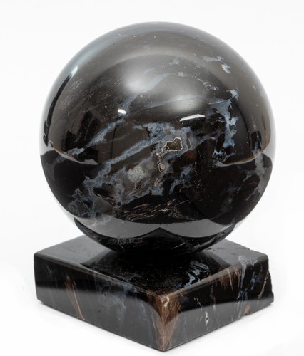 Rare Petrified wood polished sphere 3.15 inch ball specimen with stand ...