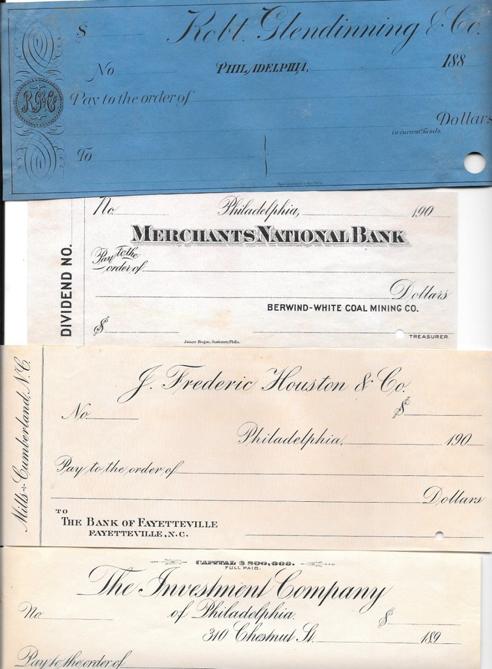 HUGE 160 Piece Vintage Check Collection, All Pennsylvania, Unused Check ...