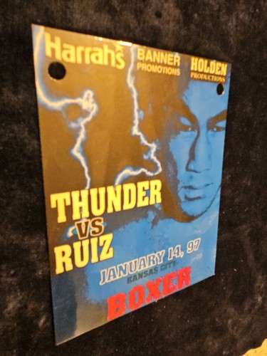 BRIAN BARBOSA'S THUNDER vs. RUIZ BOXING FIGHT CREDENTIAL KANSAS CITY ...