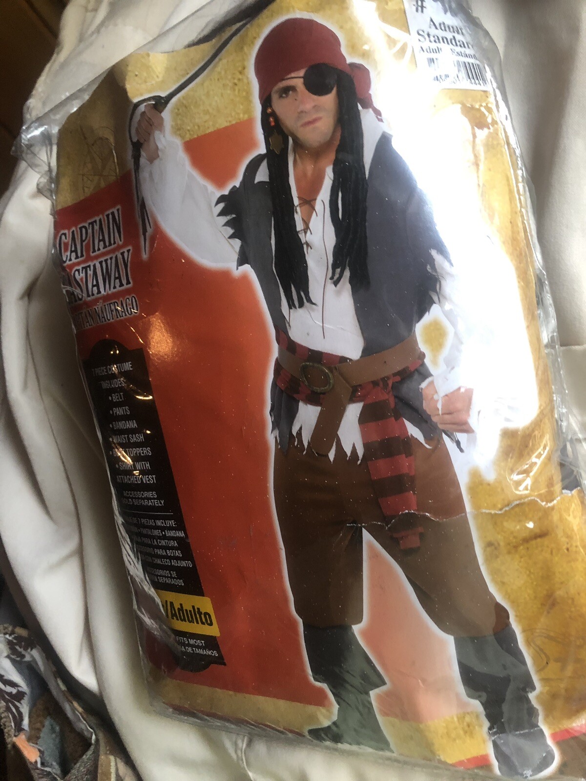 Captain Castaway Costume Pirate Buccaneer Hallowen Me… - Gem