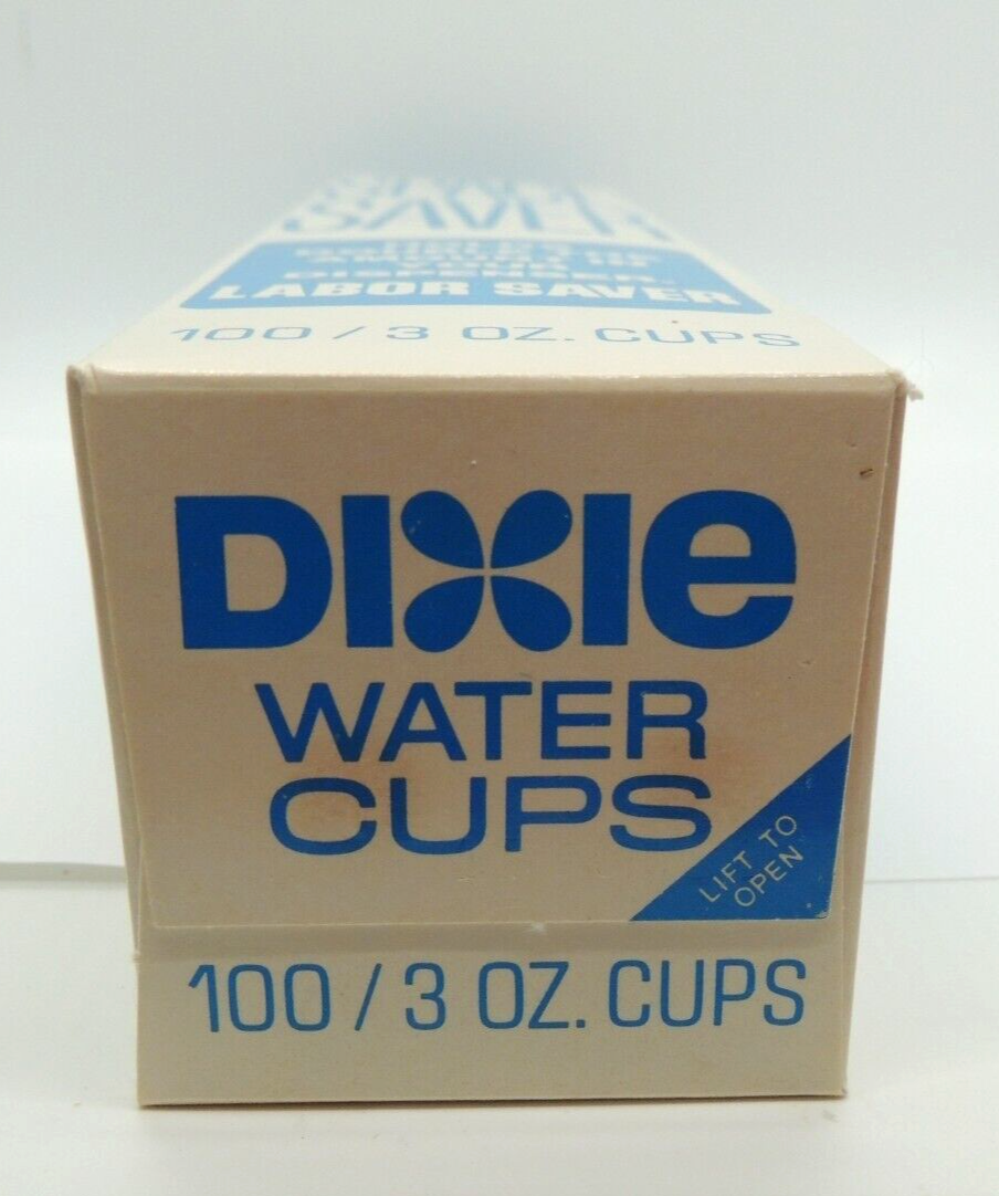 Vintage Lot of DIXIE Water Cups Space Saver No.45 NOS 100 Count/3 oz ea ...