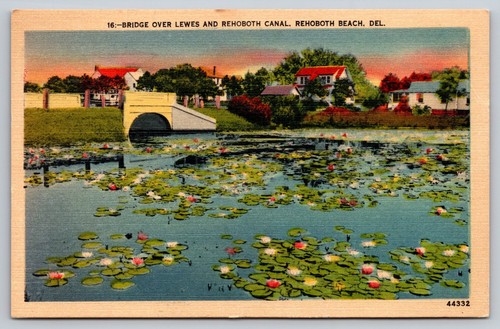 Postcard Delaware Rehoboth Beach Bridge over Lewes & Rehoboth Canal ...