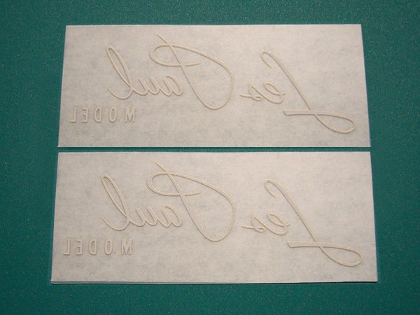 GIBSON Les Paul MODEL Repair Logo Decal Instant Lettering Type guitar ...