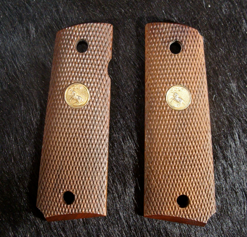 Factory Colt 1911 1911A1 Government Pistol Checkered Walnut Gold ...