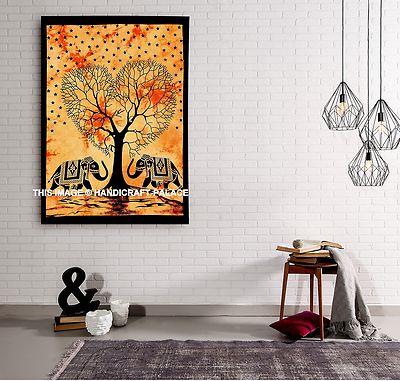 Elephant Tree of Life Cotton Tapestry Wall Hanging House Decorations Tapestries | eBay Australia