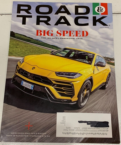 Road & Track magazine Vol. 69 No. 10 July 2018 Lamborghini Urus AMG E63 ...