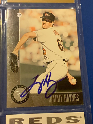 JIMMY HAYNES AUTOGRAPHED SIGNED 1996 DONRUSS CARD BALTIMORE ORIOLES COA ...