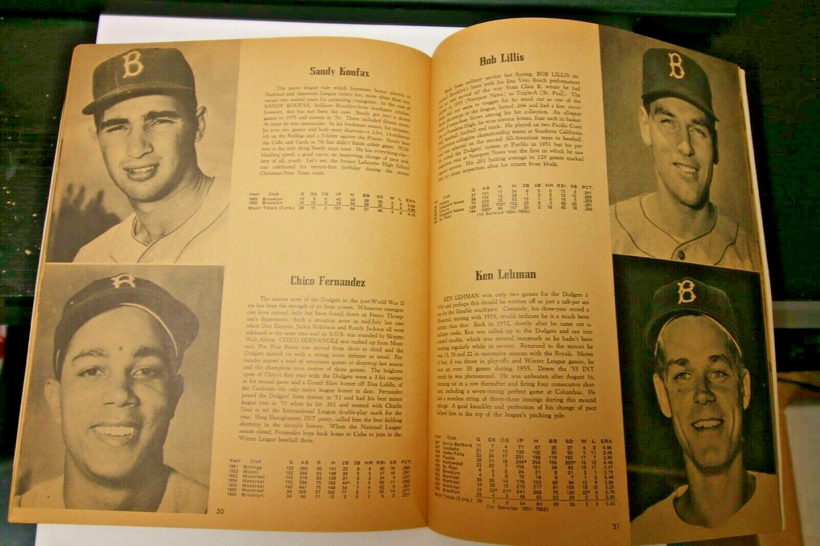 1957 BROOKLYN DODGERS MLB BASEBALL YEARBOOK VERY RARE EBBETS FIELD | eBay