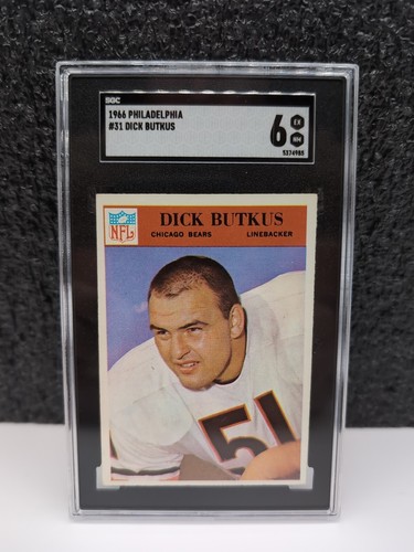 1966 Philadelphia Dick Butkus Rookie Card RC #31 SGC 6 Chicago Bears EX ...