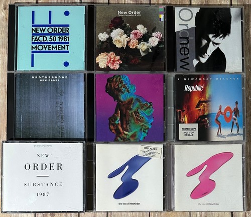 EARLY NEW ORDER COLLECTION — Lot of 9 CDs — Movement, Power, Low-Life ...