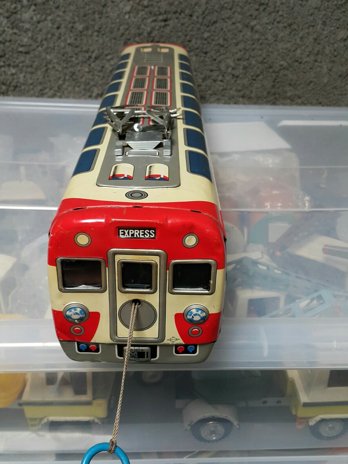 VINTAGE DAIYA EXPRESS GALAXY TROLLEY TRAIN TIN METAL TOY JAPAN 1960's ...