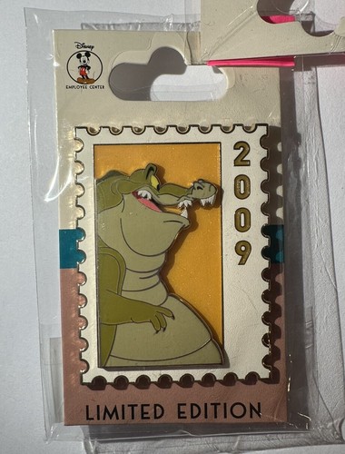 DEC Disney Stamp Pin Louis the Alligator Princess & The Frog Tiana LE ...