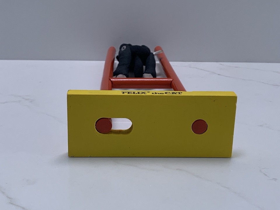 Vtg FELIX THE CAT 90's Schylling Acrobat Doll Squeeze Pole Action Toy ...