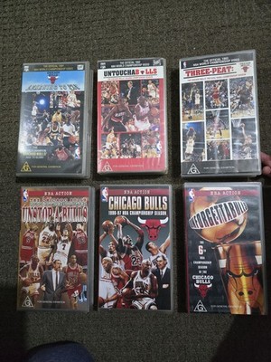 NBA Chicago Bulls Videos All 6 Championships 1990's VHS Jordan Pippen ...