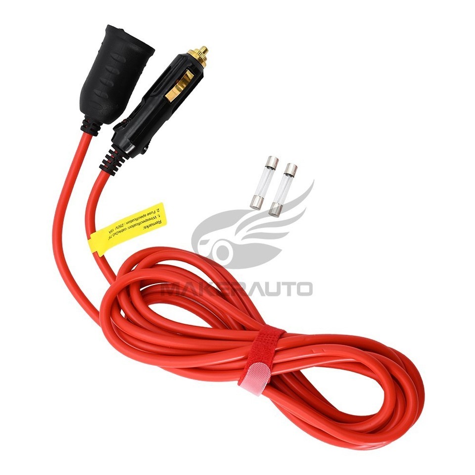 12ft 12V Car Cigarette Lighter Socket Extension Cable Cord Adapter NEW ...