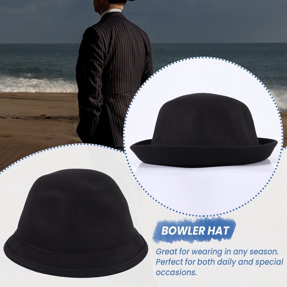 1 Stueck Melone Bowler Muetze Hut Bowlerhut Bowler Hut Filzhut Chaplin ...