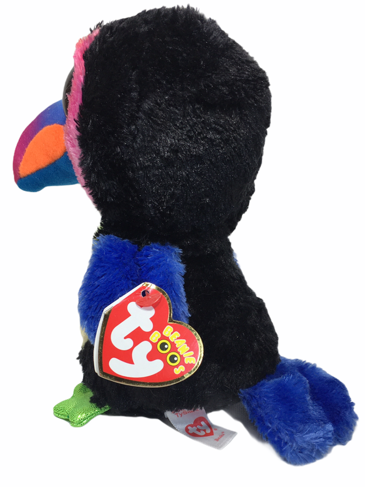 Ty Beanie Boos Beaks Toucan Bird Plush Colorful Rainbow Colors 6in. NWT ...