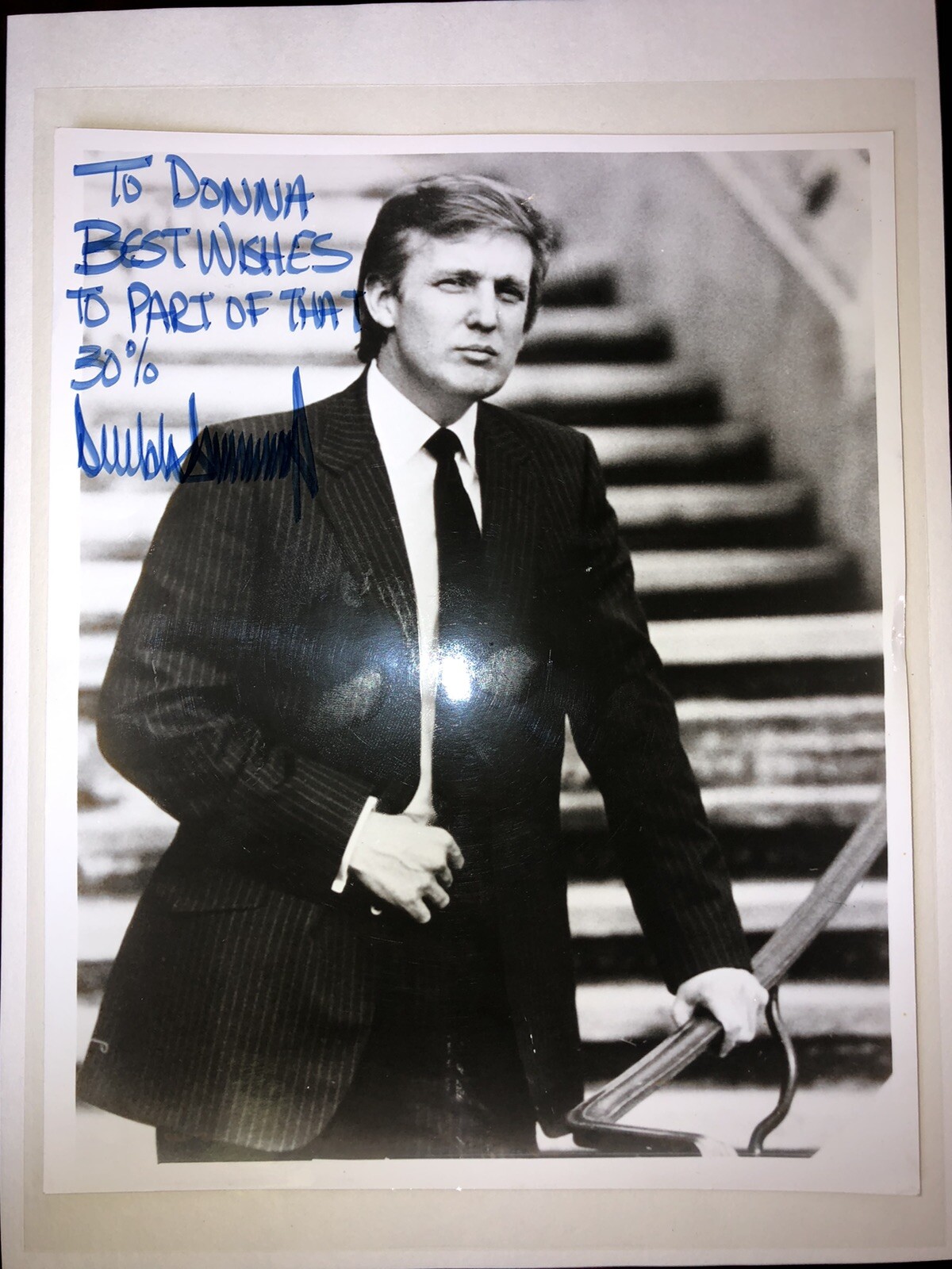 RARE SIGNED Sharpie Signature President Donald Trump Hand Signed Photo ...
