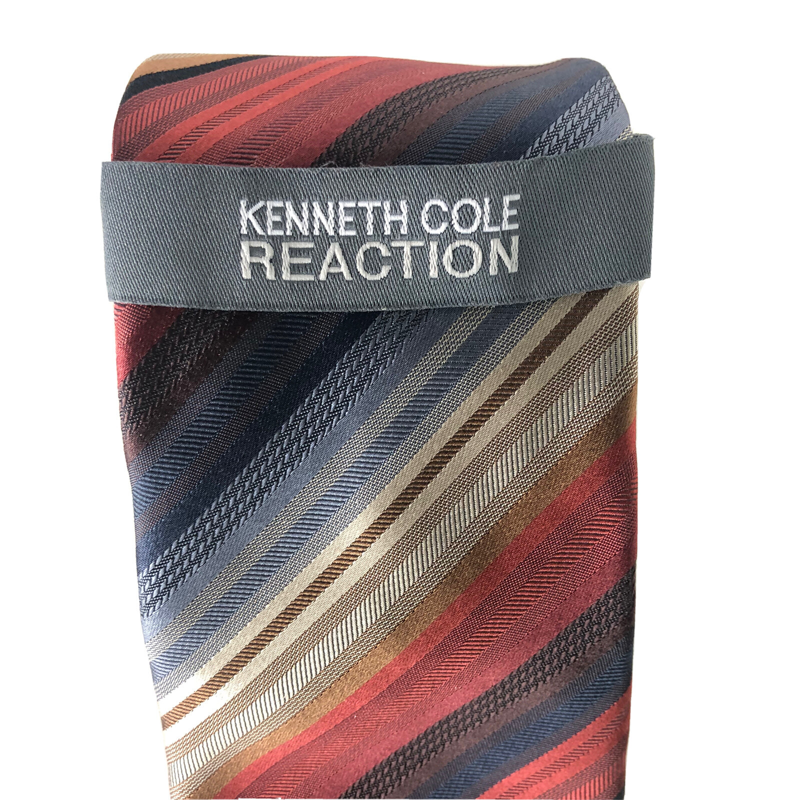 Kenneth Cole Reaction NWT Albany Stripe Silk Necktie Tie $49.50 NEW | eBay