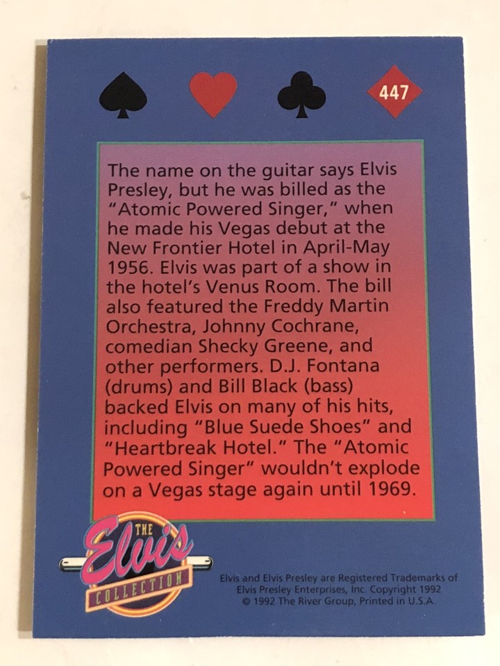 Elvis Presley Collection Trading Card Number 447 Young Elvis Singing ...