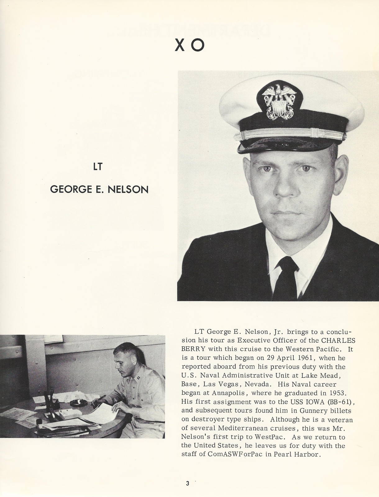 USS CHARLES BERRY DE-1035 WESTPAC DEPLOYMENT CRUISE BOOK YEAR LOG 1963 ...