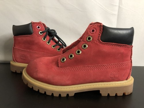 Timberland Premium 6588R Toddler Boys Girls Sz 12 Red Leather ...