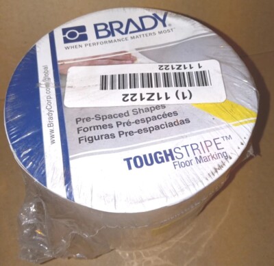 Brady Floor Marking Tape B-514,Yellow Dot, 3.5" dia., Spaced 18" | eBay