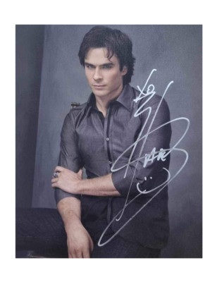 8x10 Vampire Diaries Print Signed by Ian Somerhalder 100% Authentic ...