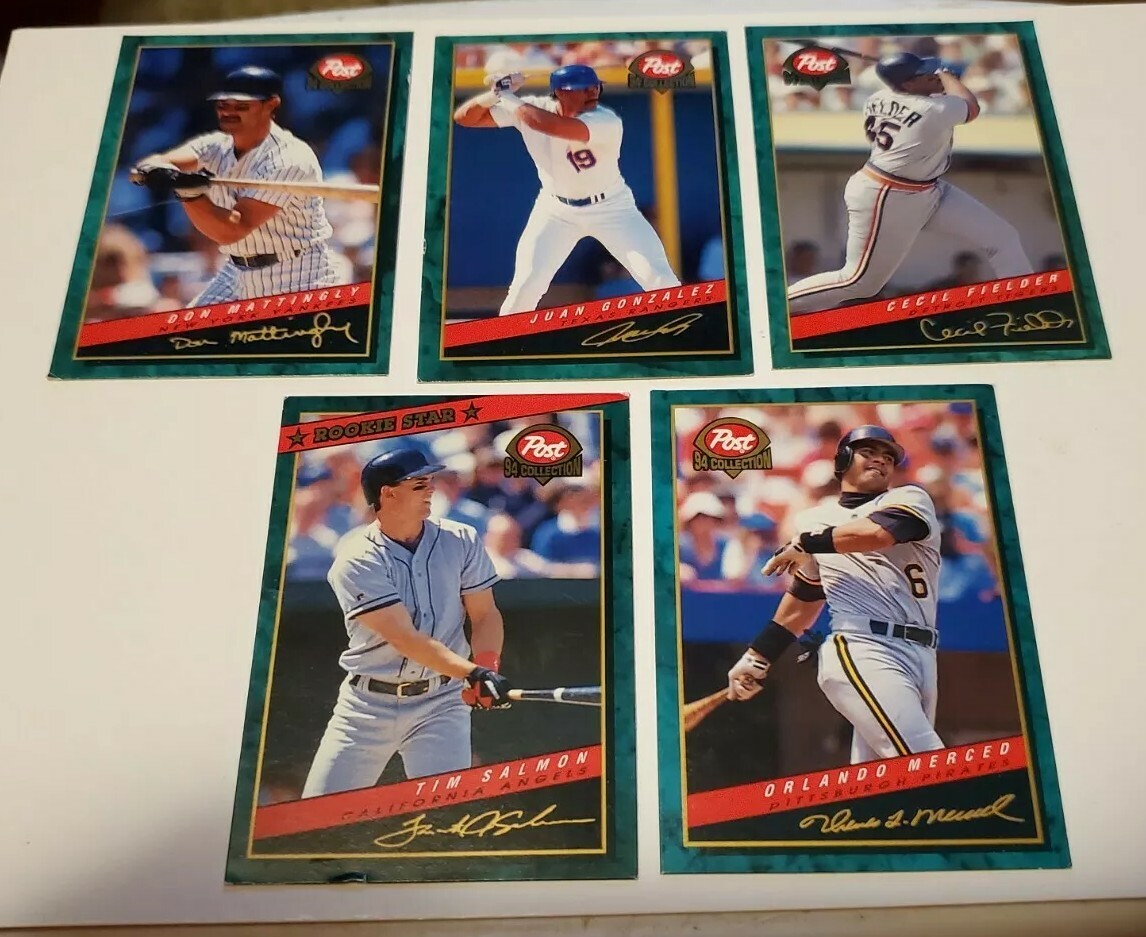 Lot Of (5) 1994 Post Baseball Cards #2, 3, 17, 26, 30, | eBay
