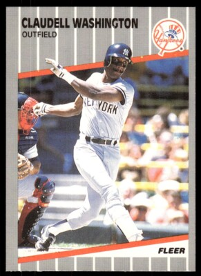 1989 Fleer Baseball Card Claudell Washington New York Yankees #272 | eBay