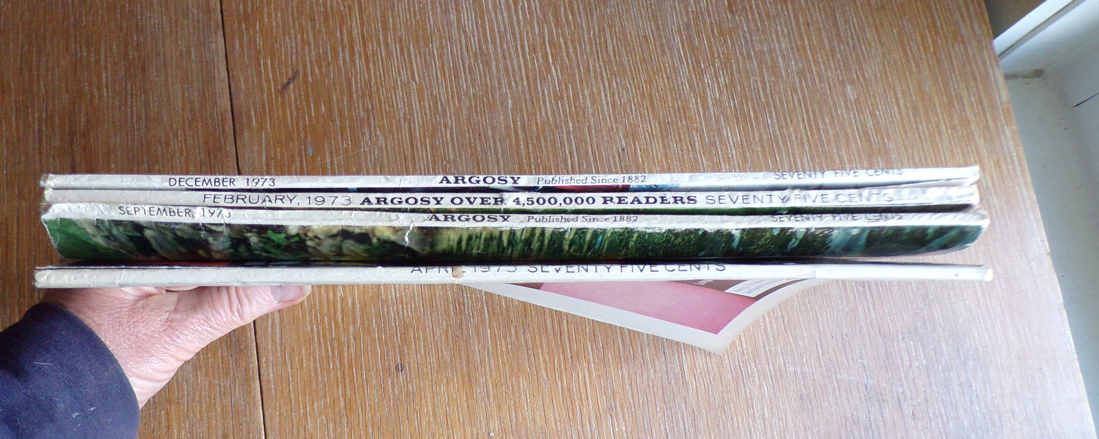 Lot 4-1973 Argosy Magazine Man's World of Adventure Magazines~April ...