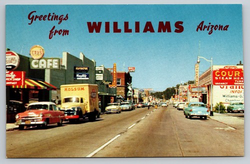 Williams Arizona Downtown 1950's Street View Pepsi Sign AZ Postcard | eBay