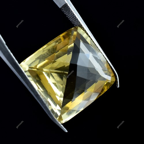 Topaz 16.35 Ct CERTIFIED Natural Rare Yellow Square Cushion Cut Loose Gemstone. | eBay