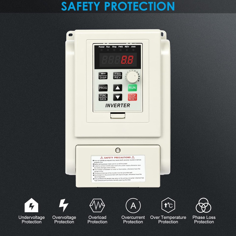 AC 220V Variable Frequency Drive Single Phase Input to 3 Phase Output ...