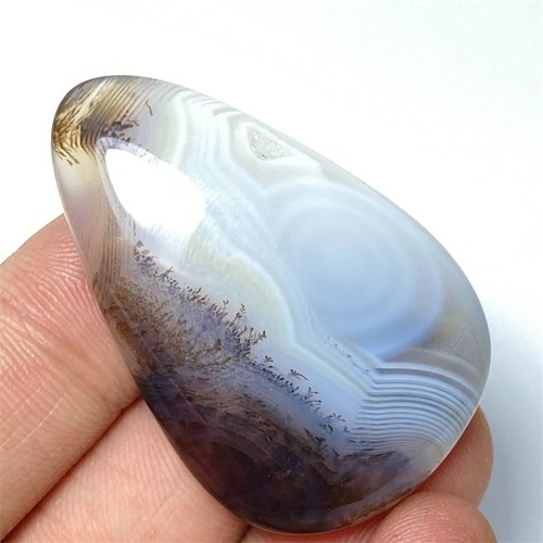 12g Natural Polished Amazing Dendritic Moss Agate Freeform Reiki ...