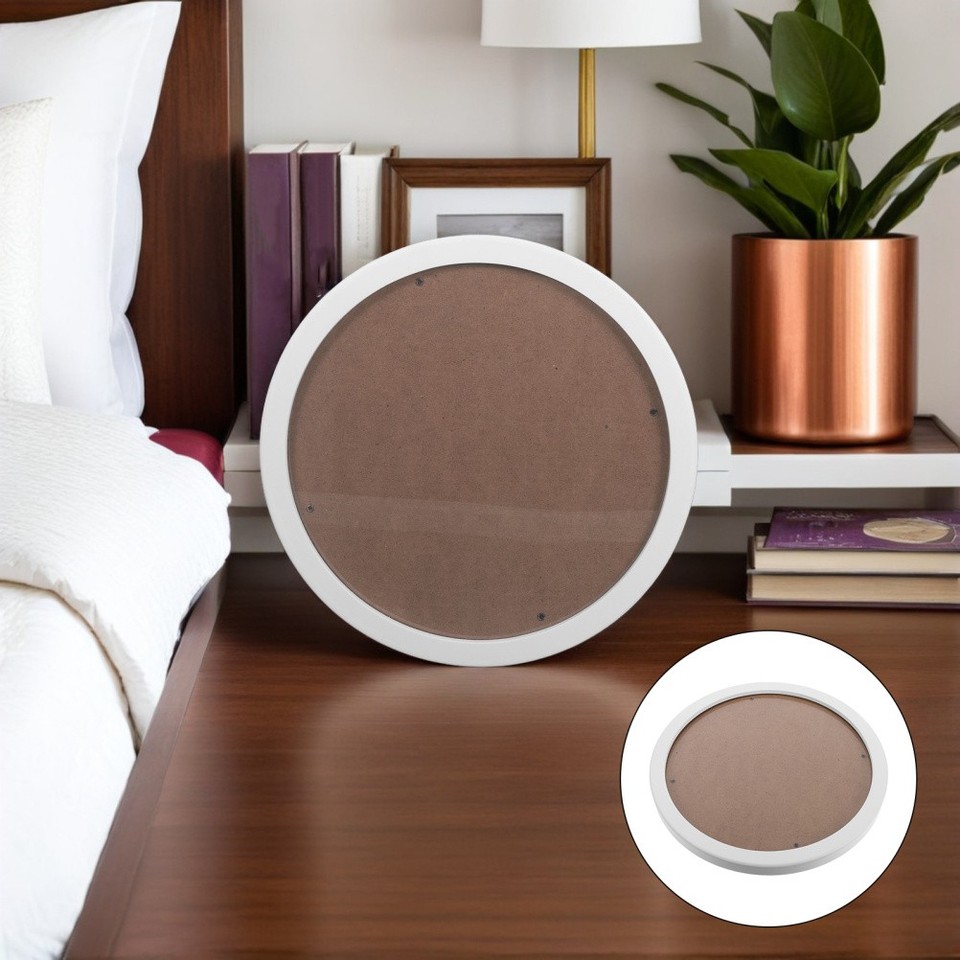 Round Decorative Photo Frame Circular Wooden Picture Collage Frames ...