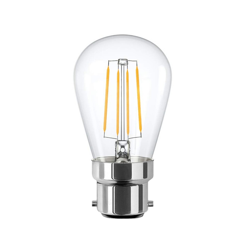 LED Filament Bulbs E14 E27 B15 B22 Dimmable Clear Amber Glass ...