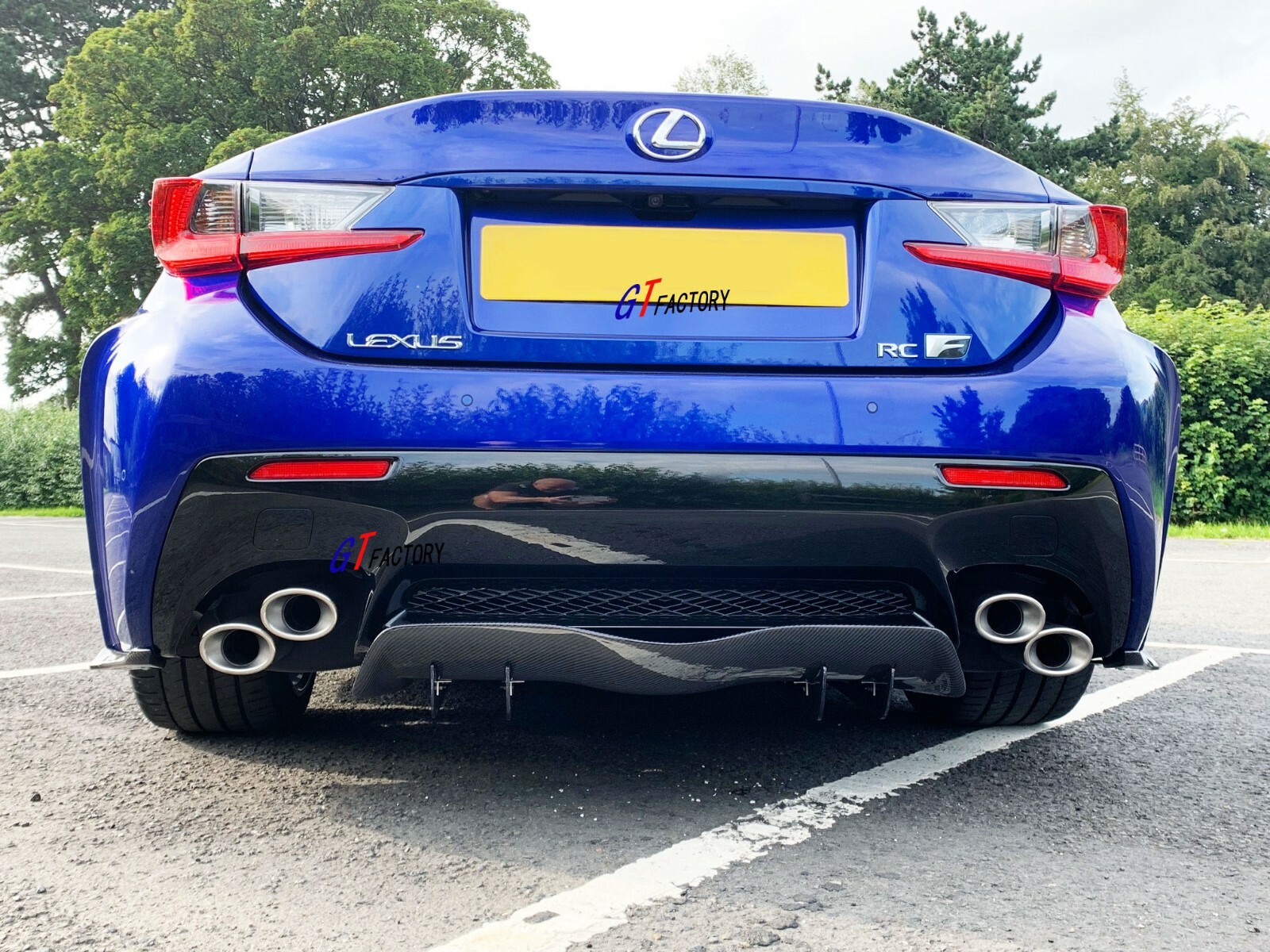 A STYLE CARBON REAR DIFFUSER SPOILER FIT FOR LEXUS RC-F RCF USC10 ONLY ...