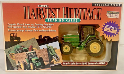 1994 Ertl 5809 Harvest Heritage JOHN DEERE Trading Cards w/diecast 7800 ...