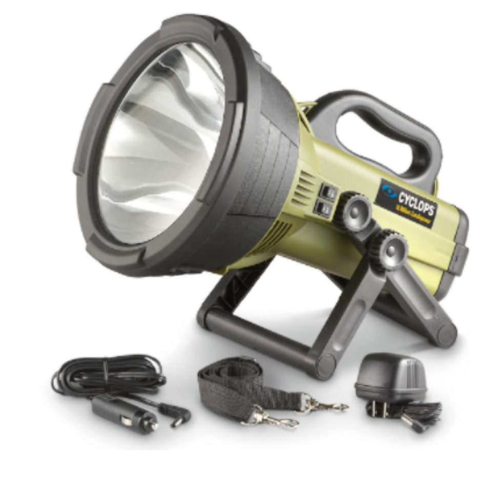 Cyclops Colossus 18-Million Candlepower Spotlight Flashlight w (2) 6V ...