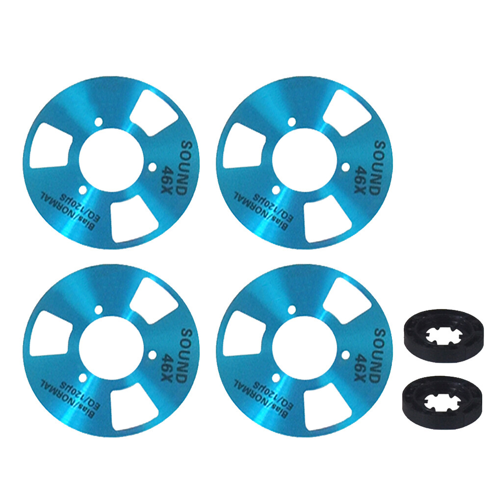 Metal Reel-to-reel Cassette Tape Aluminum 4 Reels + 2 Wheel Audio Tape ...