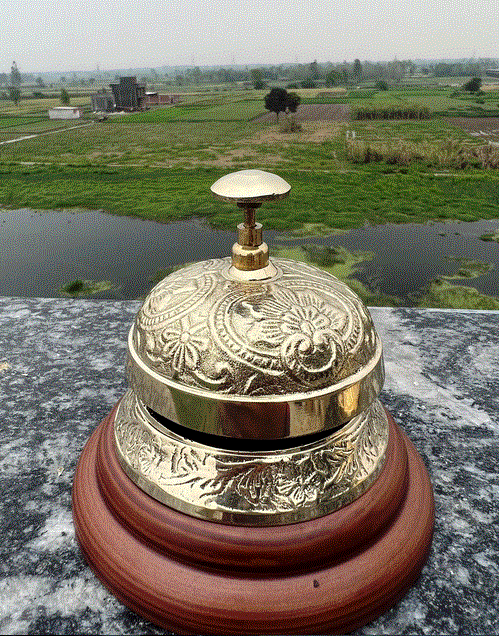 able Desk Bell Antique Vintage Brass Hotel Service Ornate Reception ...