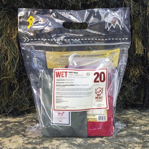 SWEDISH MILITARY MRE 20 COMBAT RATION ARMY FOOD PACK CAMPING SURVIVAL ...